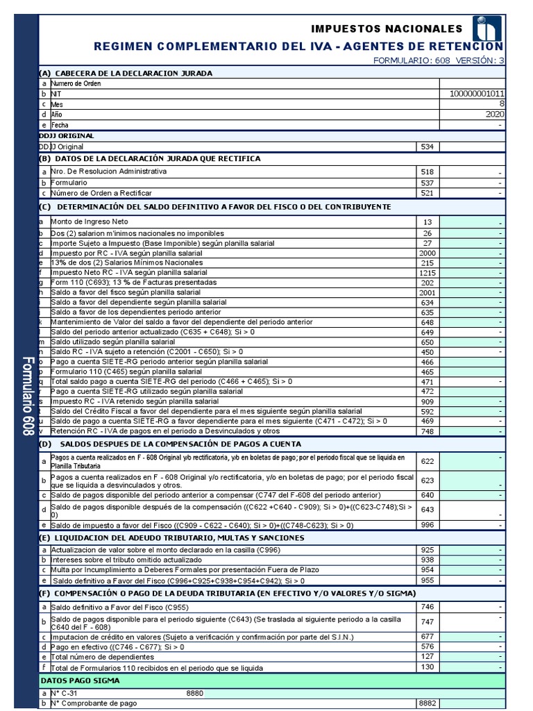 011 FORM 608 v4 | PDF | Impuestos | Impuesto al valor agregado