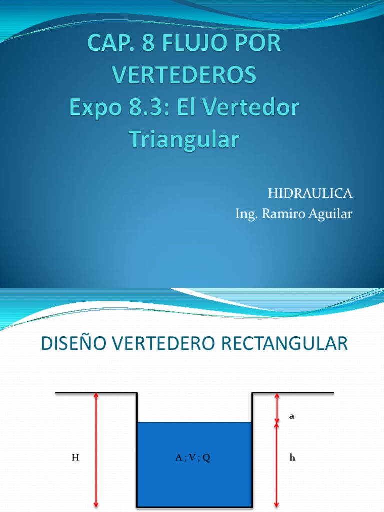 Cap.8 Clase 8.3 El Vertedor Triangular | PDF | Geometría Elemental ...