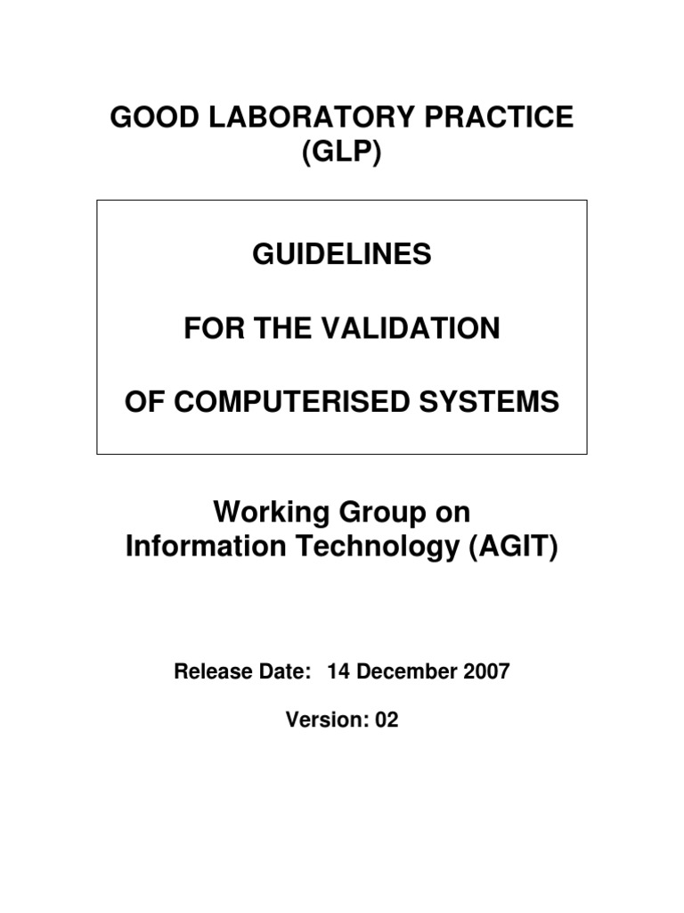 Validation+Computerised+Systems +version+2-0 Dec 2007 | PDF ...
