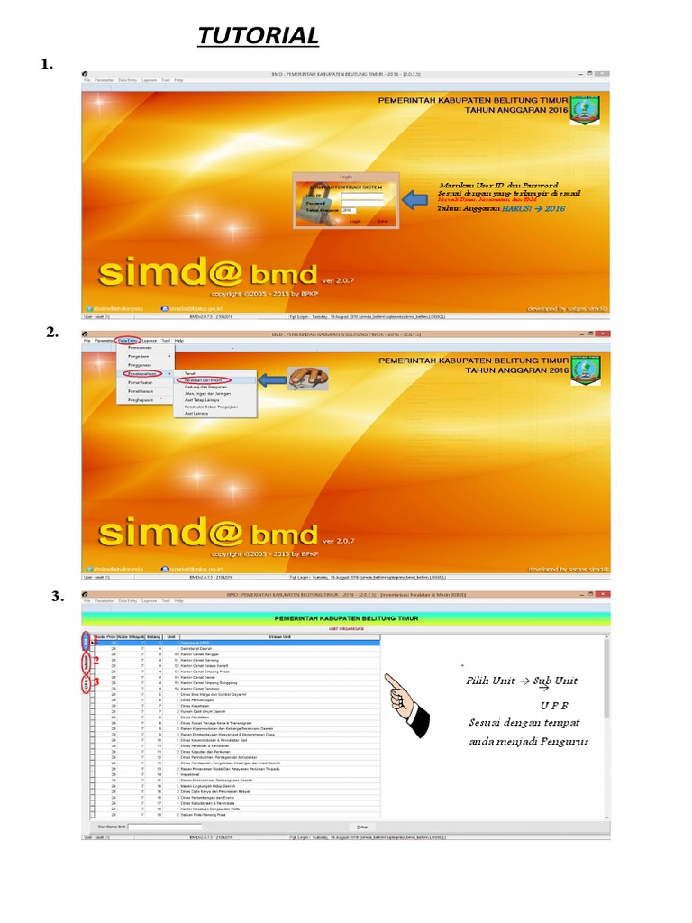Tutorial Pindah Ruang SIMDA Online | PDF