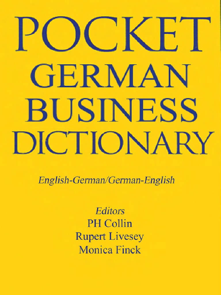 German Dictionary | PDF | Grammatical Gender | Business (General)