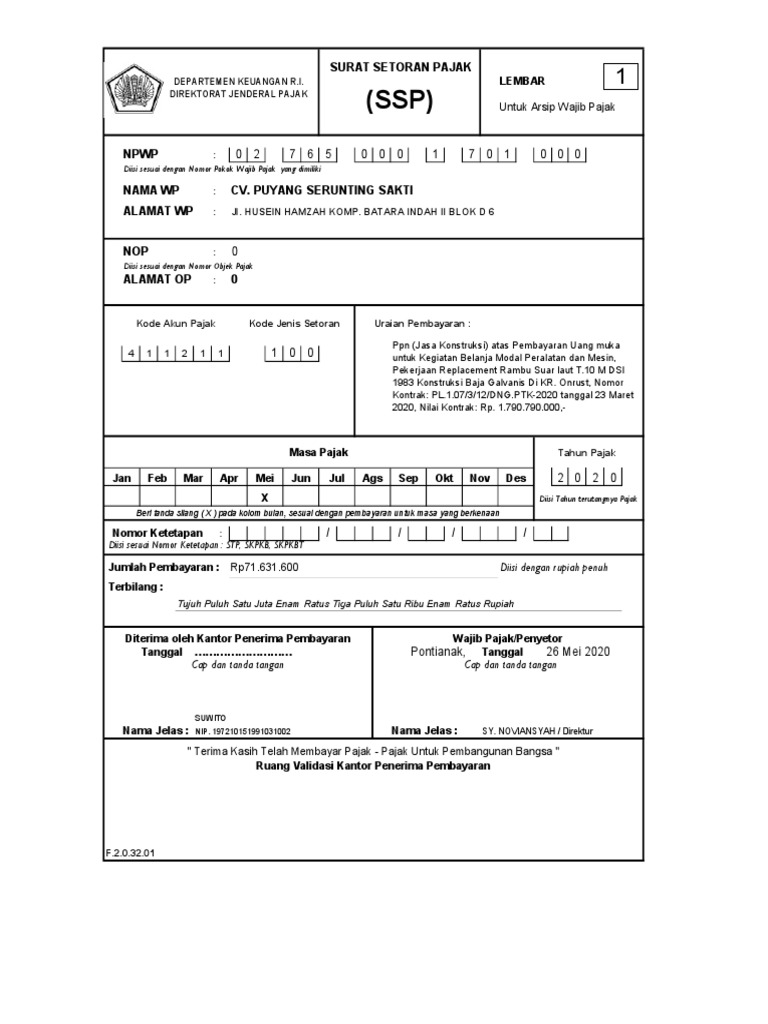 SSP PPN - PSS | PDF | Pengelolaan Keuangan & Uang
