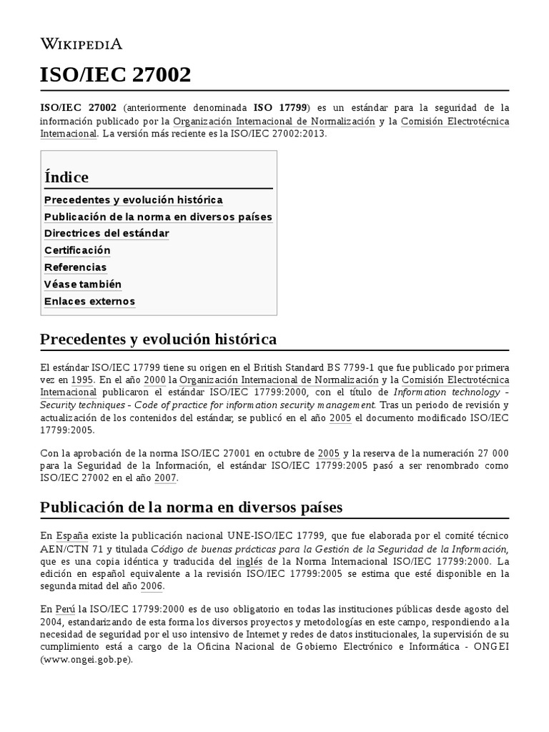Iso Iec 27002 | PDF | Informática | Ingeniería de seguridad