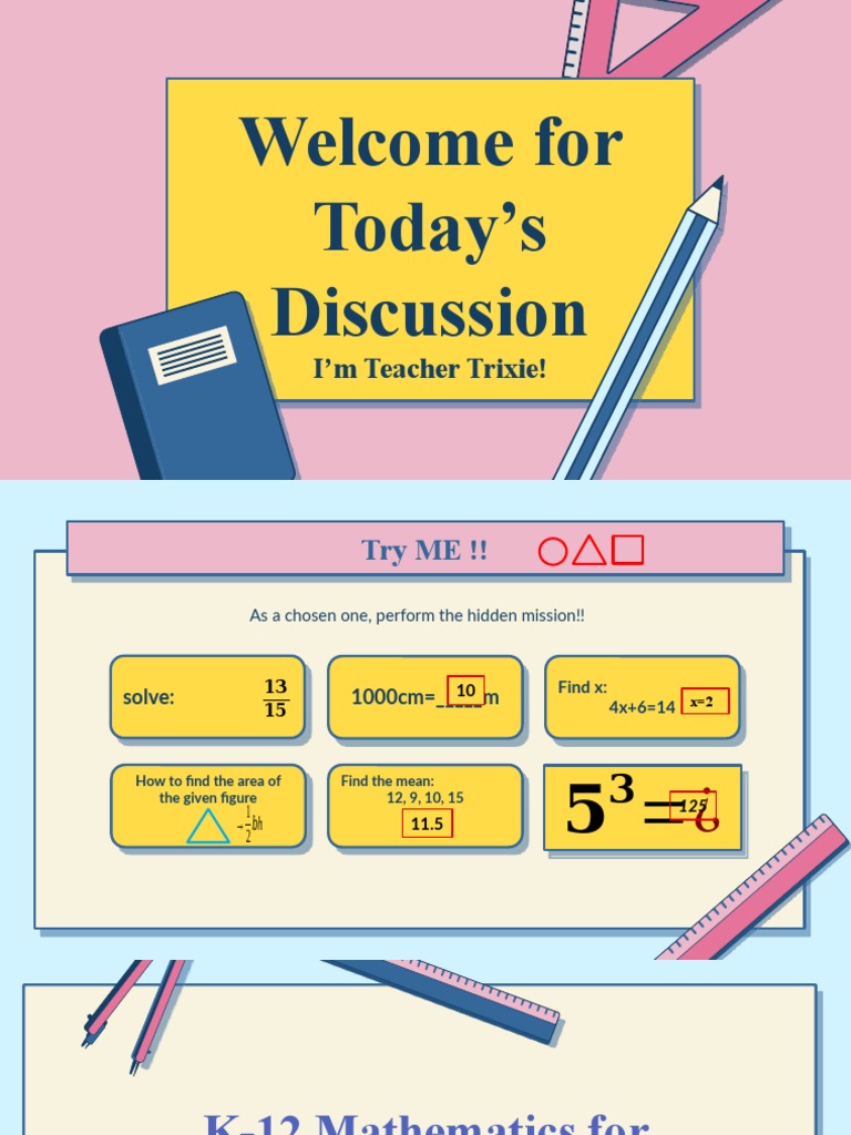 K12 Math Content Areas in Intermediate Level | PDF | Mathematics ...