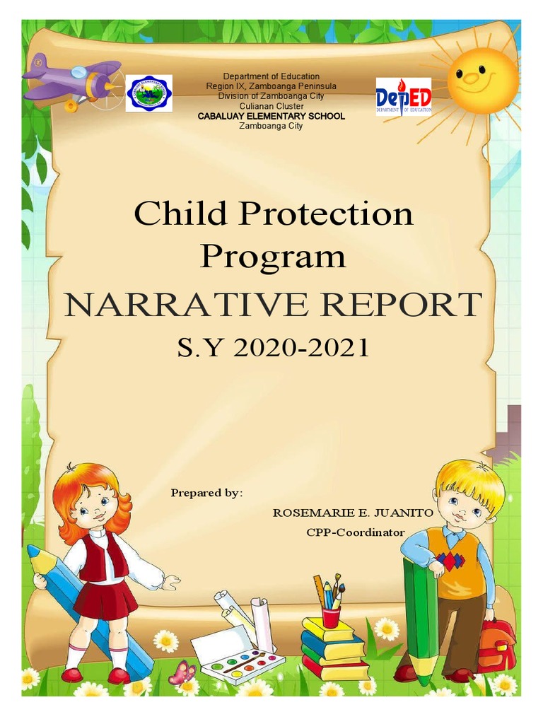 Child Protection Program: Narrative Report | PDF | Distance Education