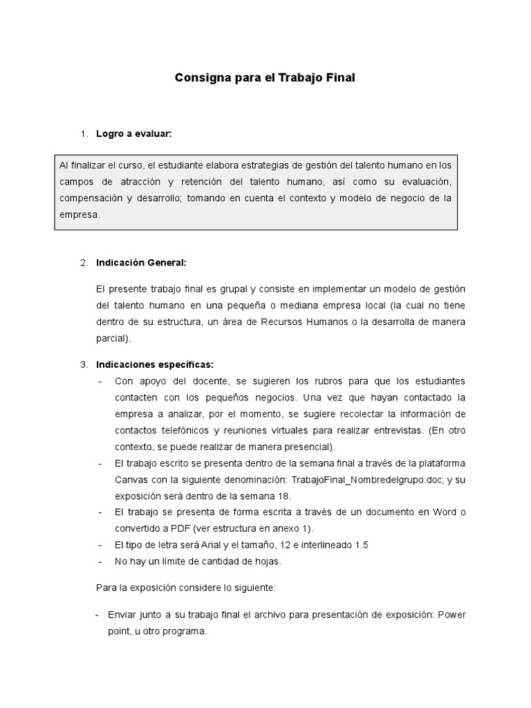GC - AN41 - Consigna TF - 22C1M | PDF | Gestión del talento | Gestión de recursos humanos