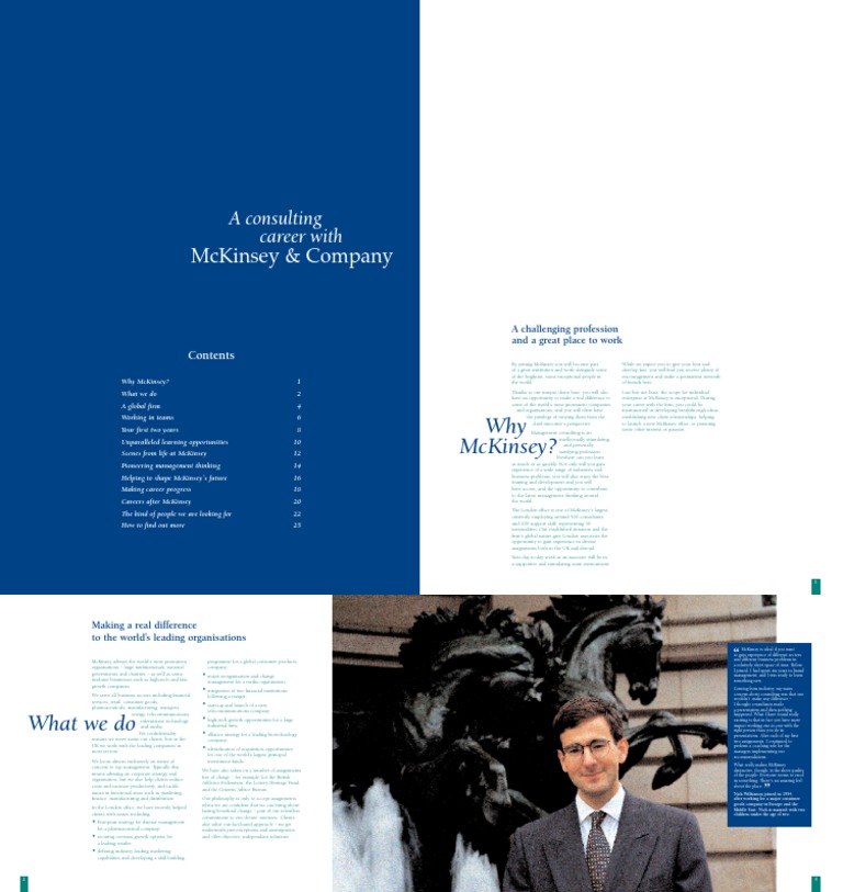 A Consulting Career With: Mckinsey & Company | PDF | Mc Kinsey ...