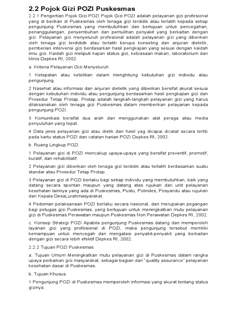 Pojok Gizi | PDF | Kesehatan Holistik