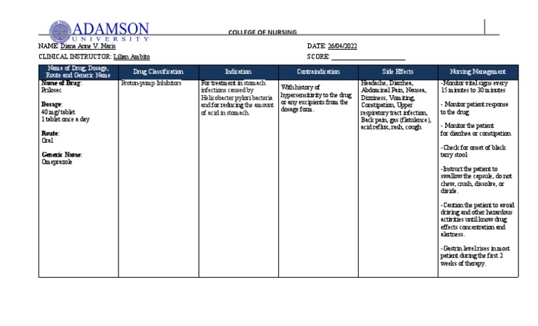 Drug Study | PDF | Pharmaceutical Sciences | Clinical Medicine