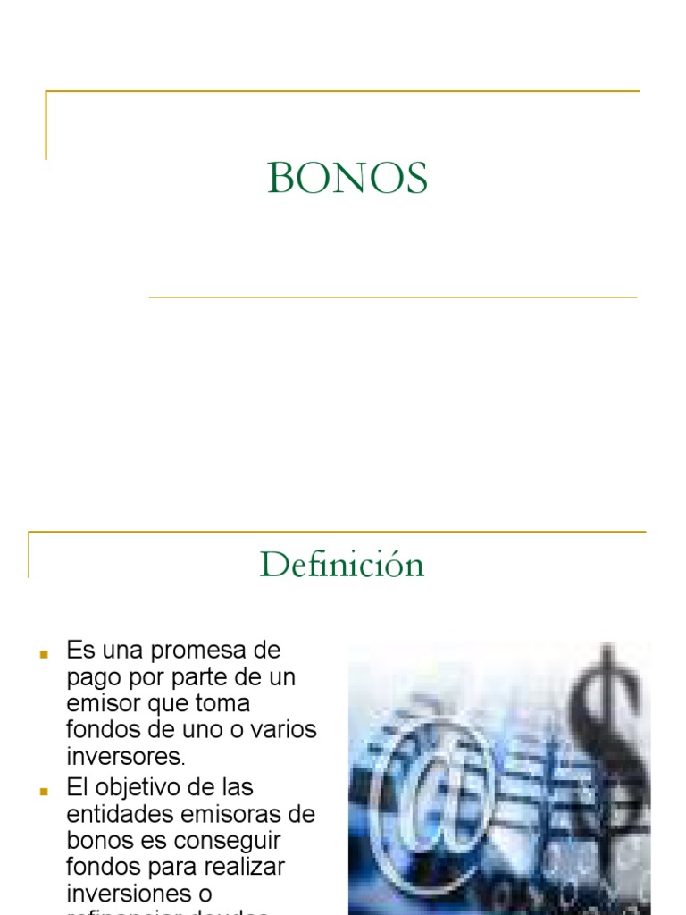 Bonos | PDF | Bonos (Finanzas) | Interés