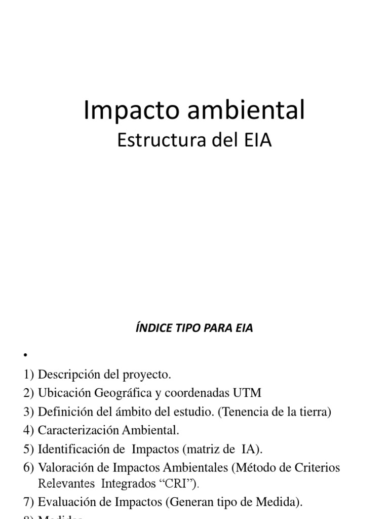 8.estructura Del EIA - Sthefany Maria Araque Pacheco | PDF | Evaluación ...