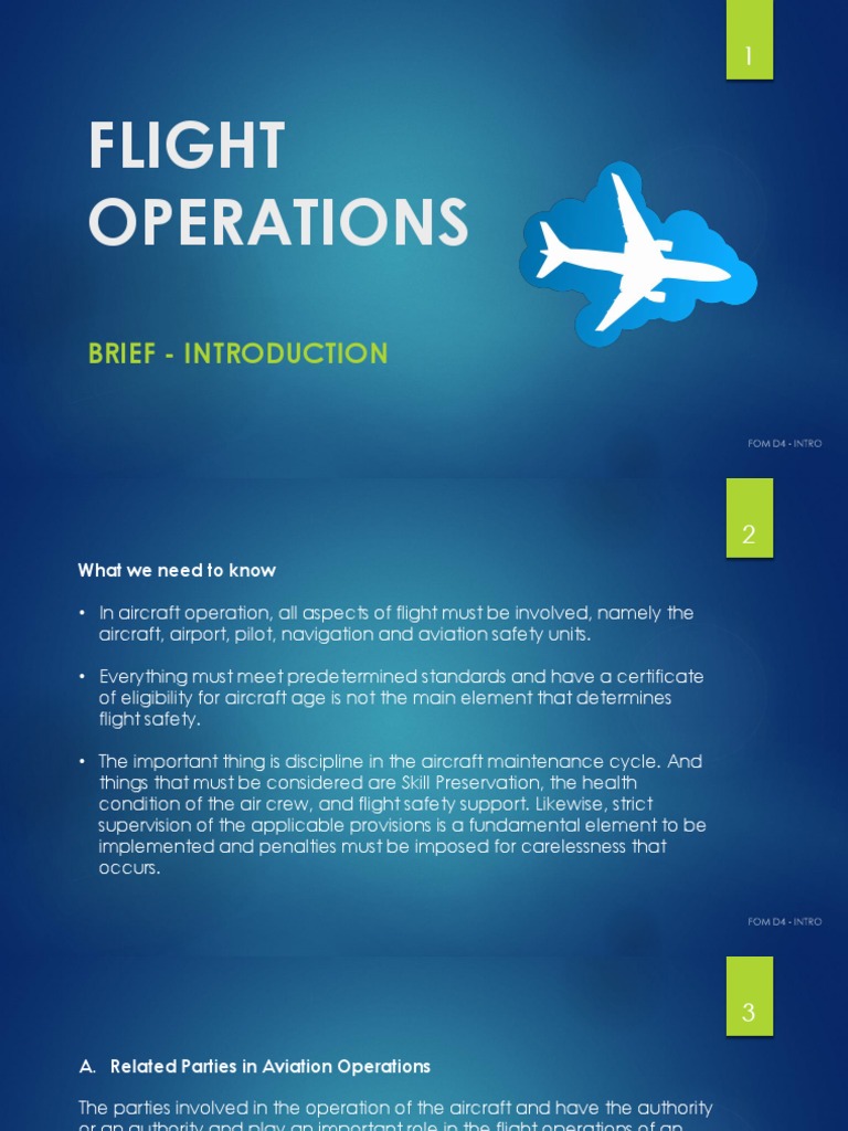 Flight Operations: Brief - Introduction | PDF | Airport | Aviation