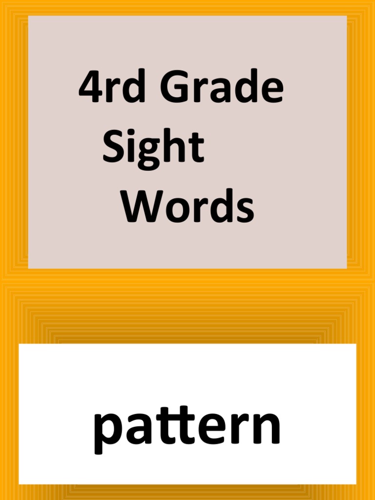 4th Grade Sight Words List | PDF | Art | History