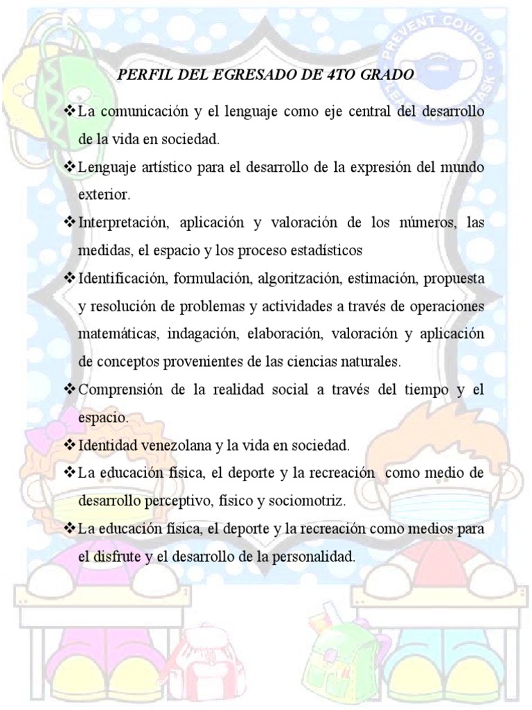 Perfil Del Egresado de 4to Grado | PDF