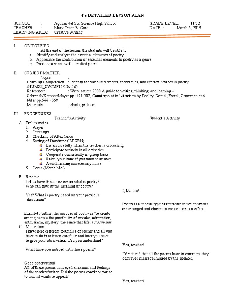 Analyzing Tone and Theme in Poetry: A Detailed Lesson Plan on ...
