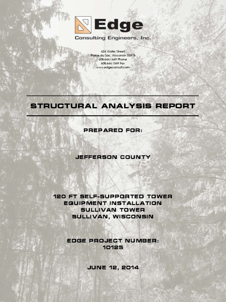 Sullivan Tower - Structural - Analysis Report | PDF | Structural ...