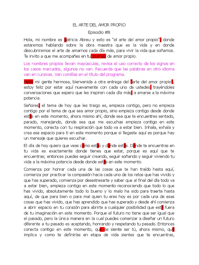 El Arte Del Amor Propio | PDF