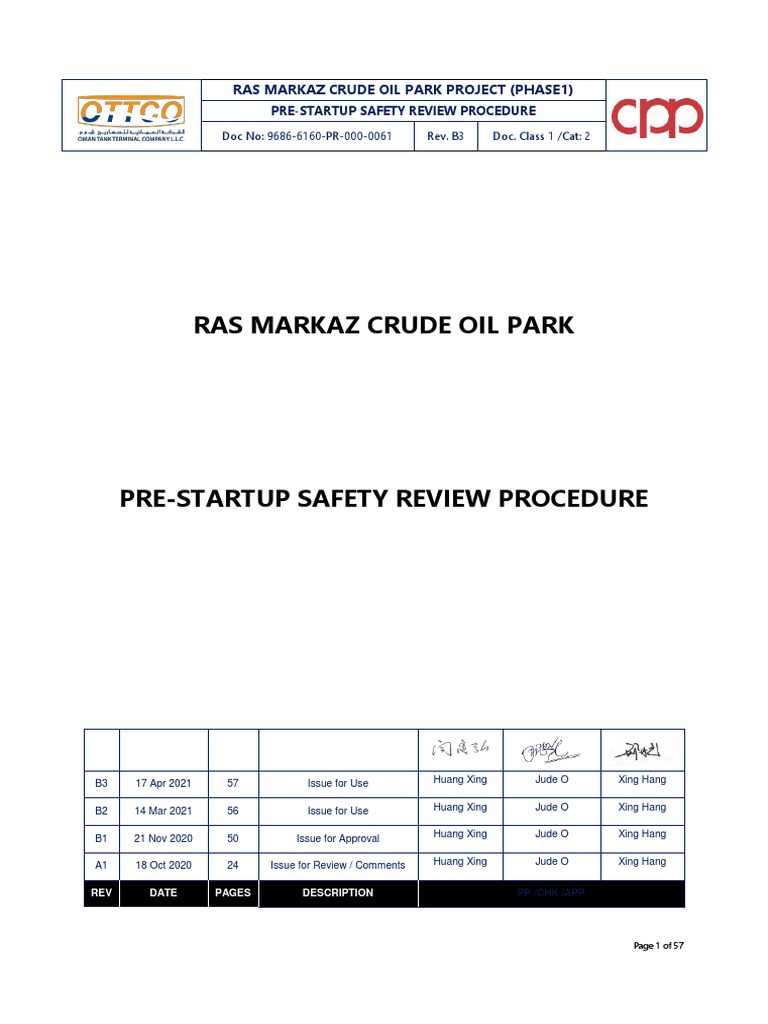 Ras Markaz Oil Park Safety Review Guide | PDF | Oil Tanker | Safety