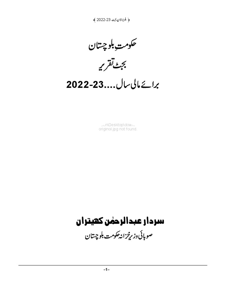 Budget Speech 2022-23 FINAL | PDF