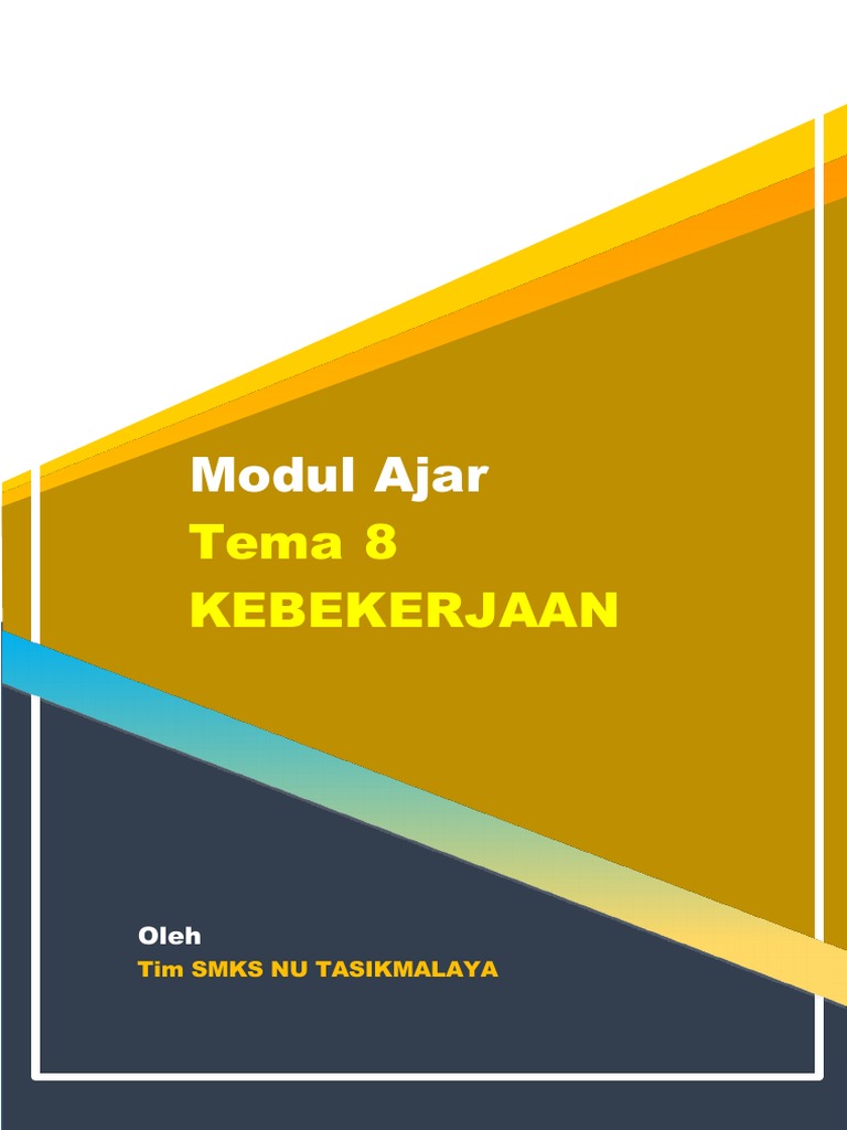 MODUL AJAR TEMA 8 P5BK Kebekerjaan | PDF
