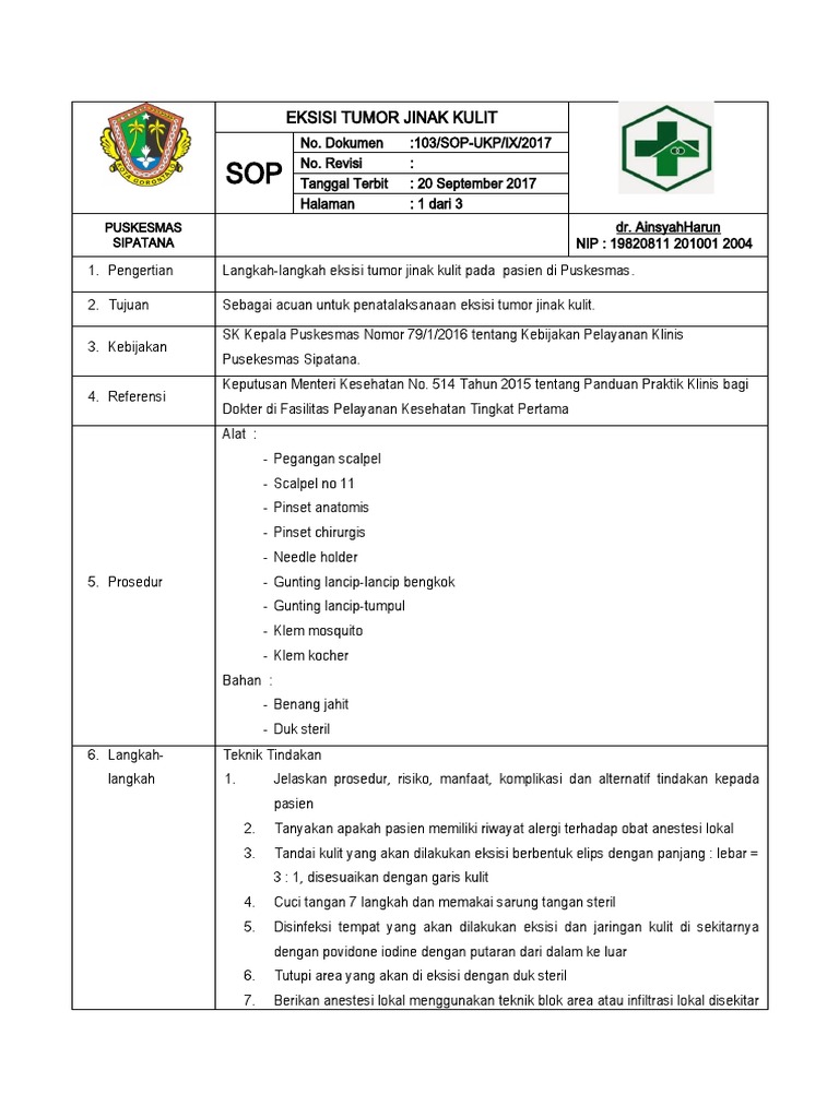 7.7.2.1 Eksisi Tumor Jinak Kulit | PDF