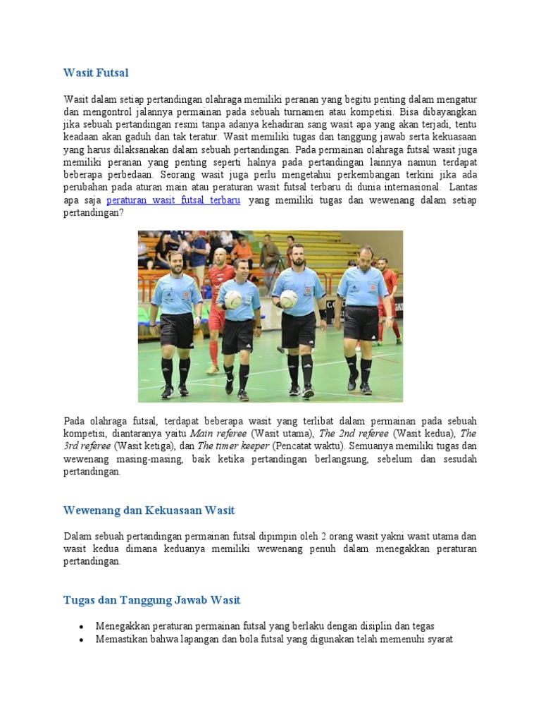 Wasit Futsal | PDF
