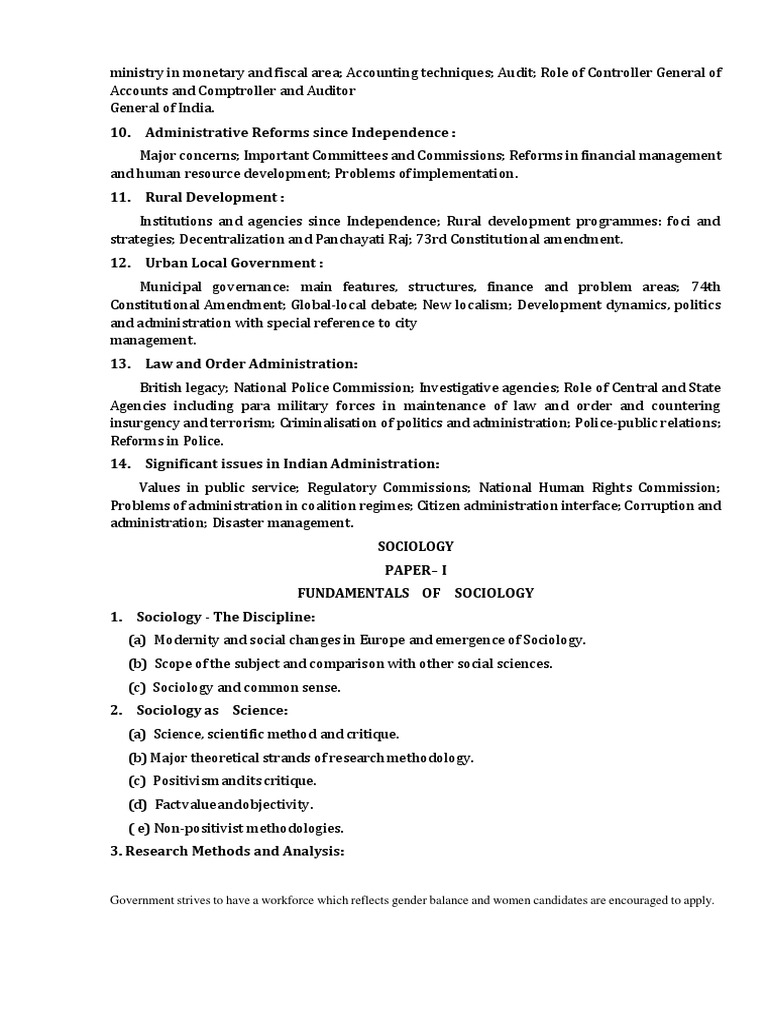 UPSC Mains Syllabus 2019 123 128 | PDF | Sampling (Statistics) | Sociology