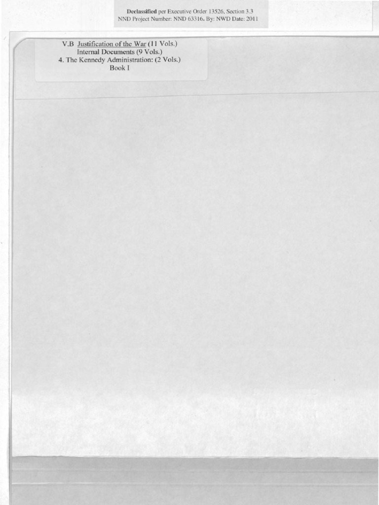 Pentagon Papers Part V B 4 Book I | PDF | Vietnam War | John F. Kennedy