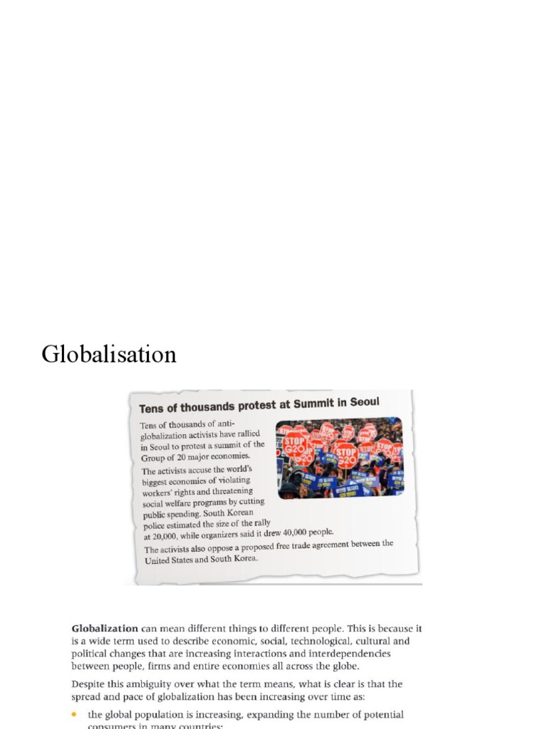 Benefits of Globalisation and Trade | PDF