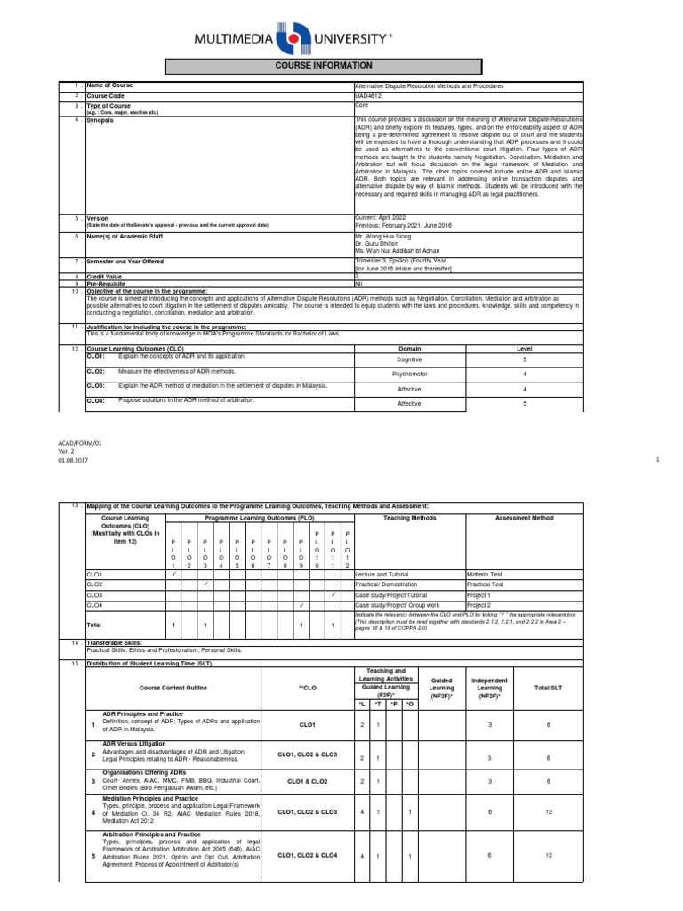 ADR Methods for Law Students | PDF | Alternative Dispute Resolution ...