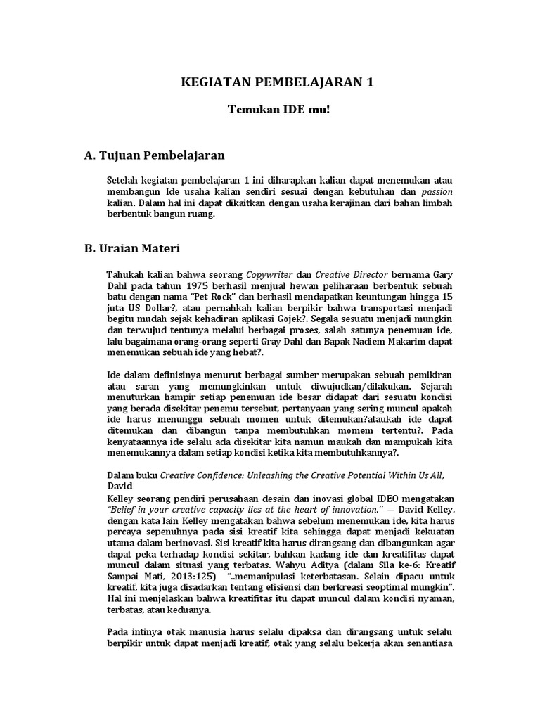 XI PKWU Kerajinan KD 3.6 Final | PDF