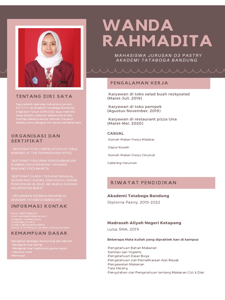 CV Wanda Rahmadita | PDF