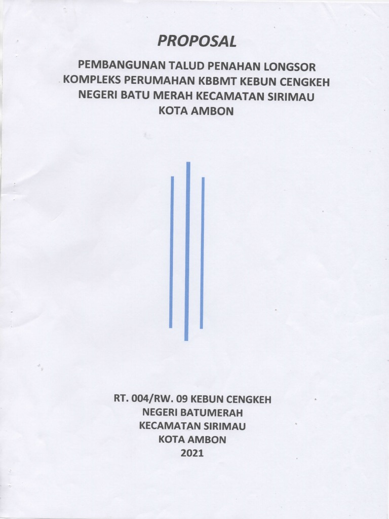 Proposal Pembangunan Talud RT.004 RW.09 | PDF