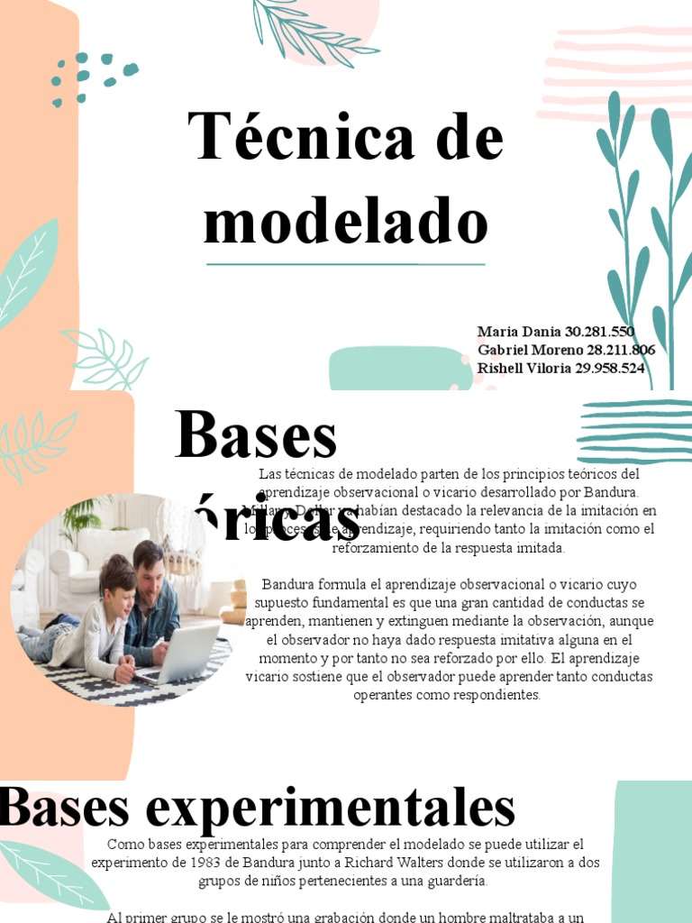 Técnica de modelado: Bases teóricas y experimentales, tipos ...