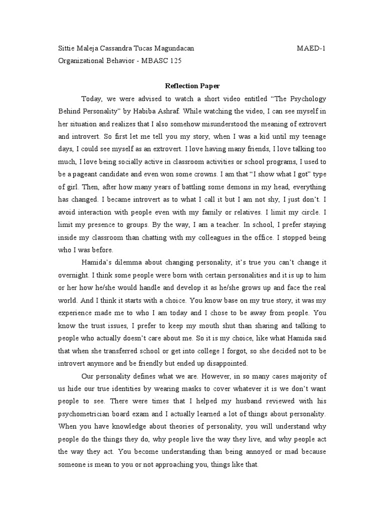 Understanding Personality Changes | PDF | Extraversion And Introversion ...