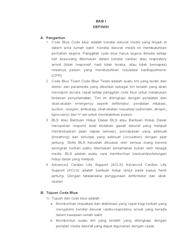 Panduan Code Blue | PDF | Sains & Matematika