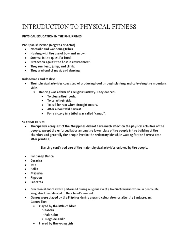 Pe 1 Notes 1st Sem (Intro To Physical Fitness - Physical Education ...