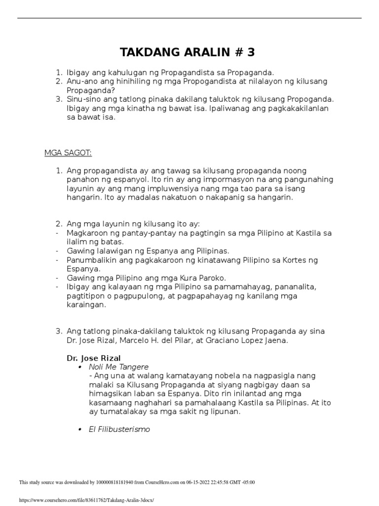 Takdang Aralin 3 | PDF