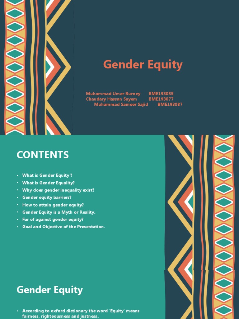 Gender Equity Presentation | PDF | Gender Equality | Gender Studies