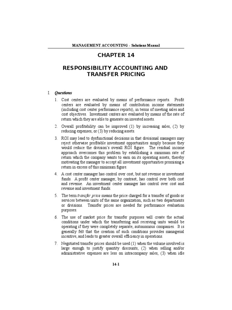 Chapter 14 Answer PDF Free | PDF | Return On Investment | Prices