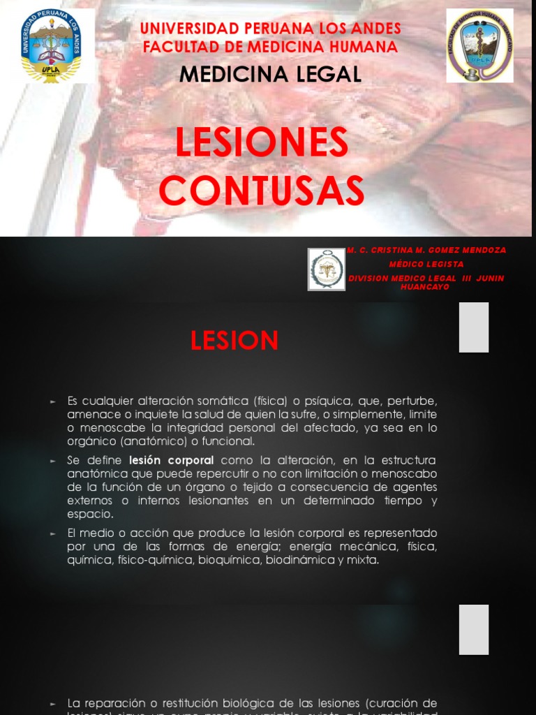 Lesiones Contusas | PDF | Lesión | Fuerza