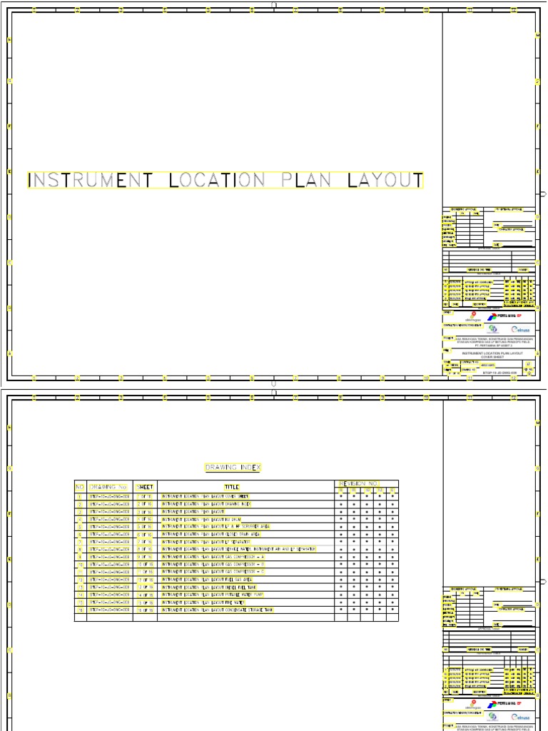 Pertamina: Instrument Location Plan Layout Cover Sheet | PDF | Fuel Gas ...