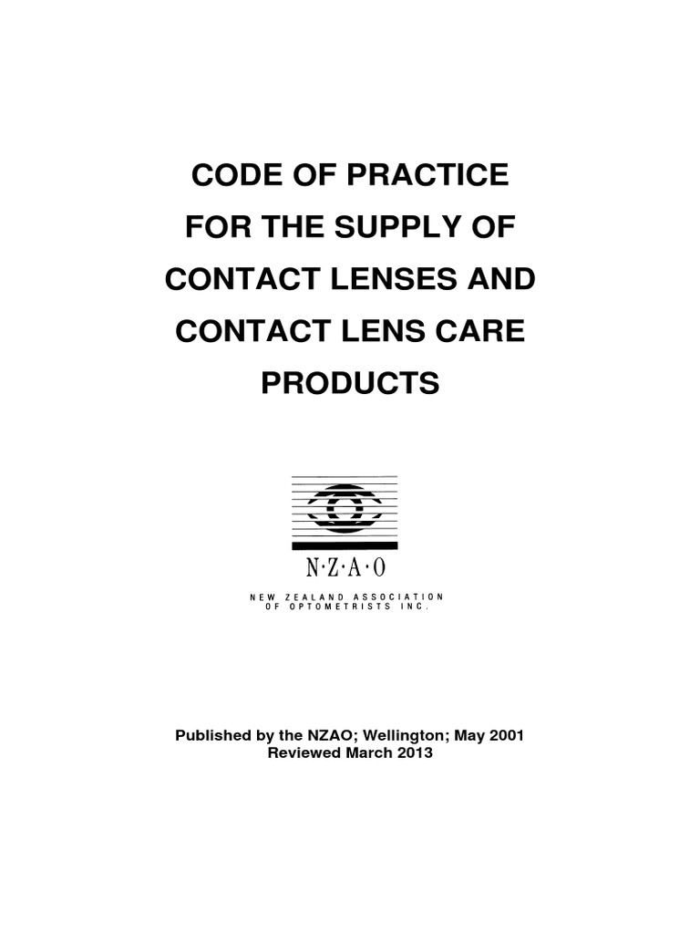Silo - Tips - Code of Practice For The Supply of Contact Lenses and ...