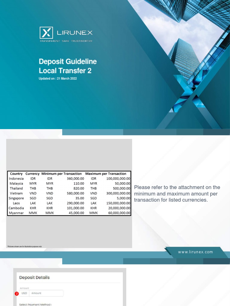 Deposit Guideline Local Transfer 2: Updated On: 21 March 2022 | PDF ...