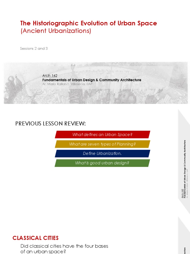 0203 SESSION The Historiographic Evolution of Urban Spaces | PDF ...