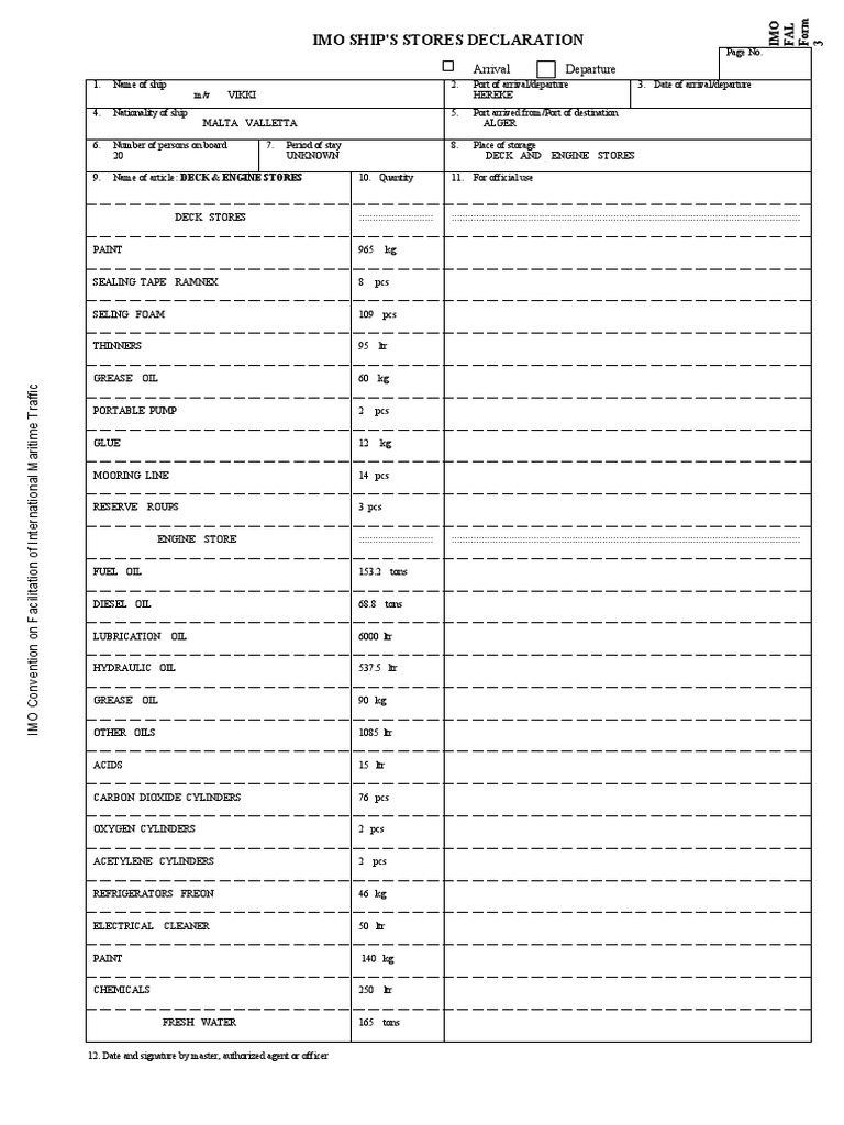 Imo Deck and Engine Store | PDF | Oil | Fuels