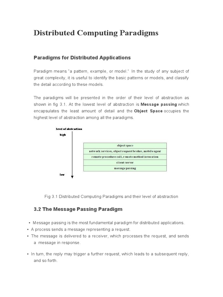 Distributed Computing Paradigms (Distributed Paradigm) | PDF | Client ...