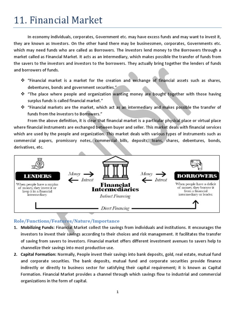 Introduction of Financial Market | PDF | Financial Markets | Securities ...