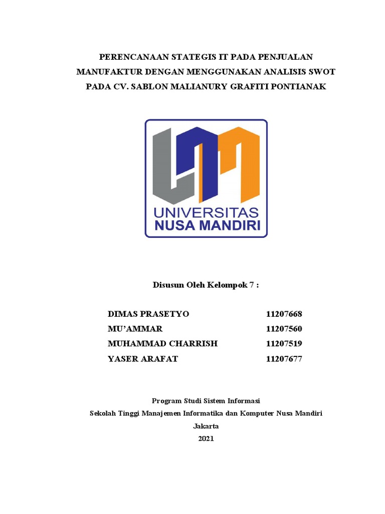 Tugas Kelompok 7 Project UAS | PDF | Bisnis