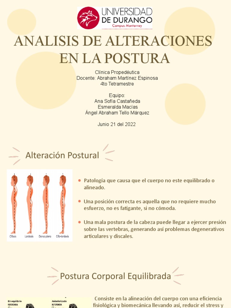 Análisis de Alteraciones Posturales | PDF | La columna vertebral | Pie